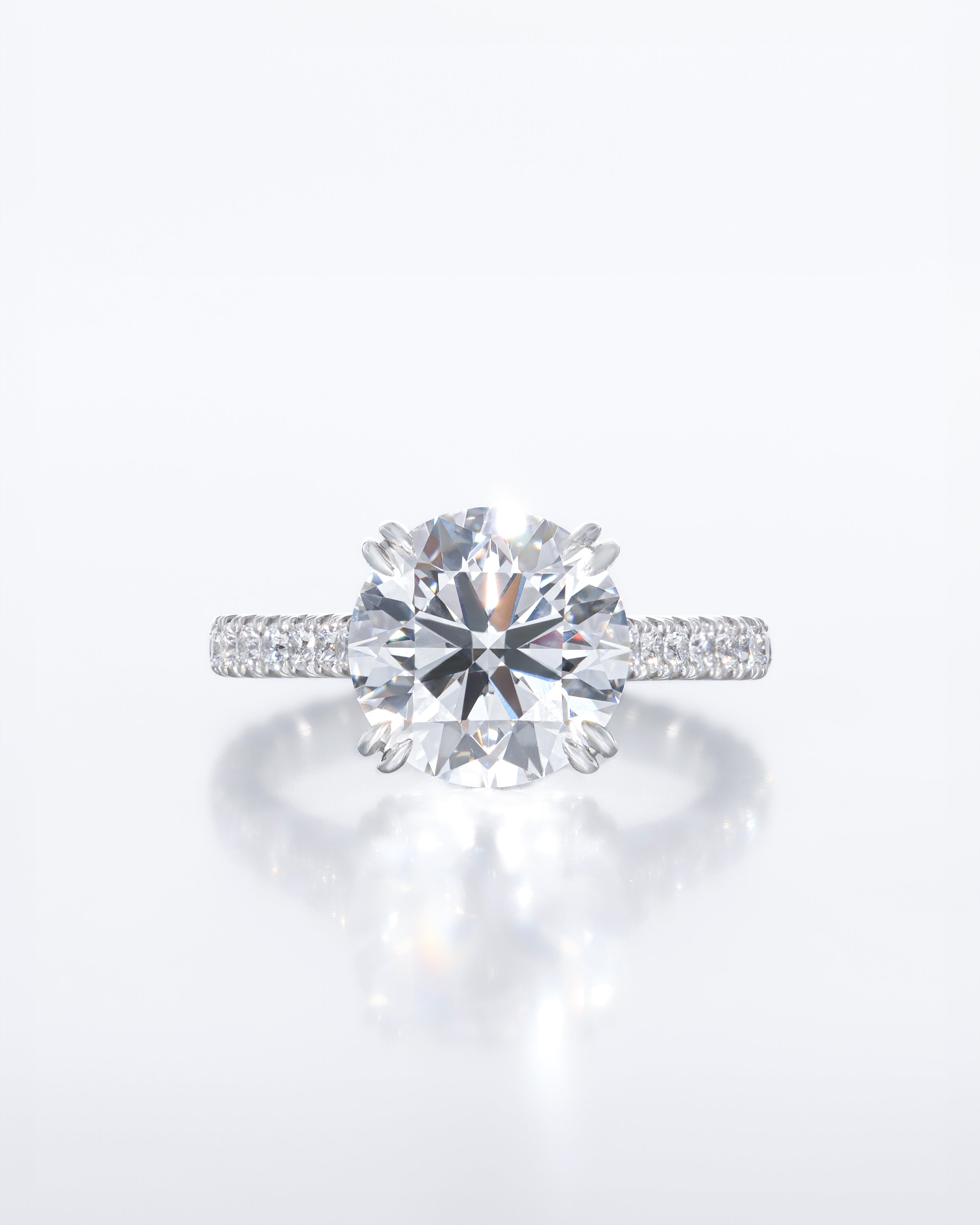 Round Pave Ring – ⅡA Diamond